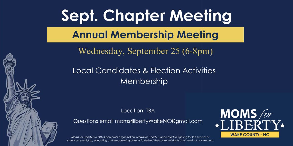 Event - September Chapter Meeting - Annual Membership Meeting