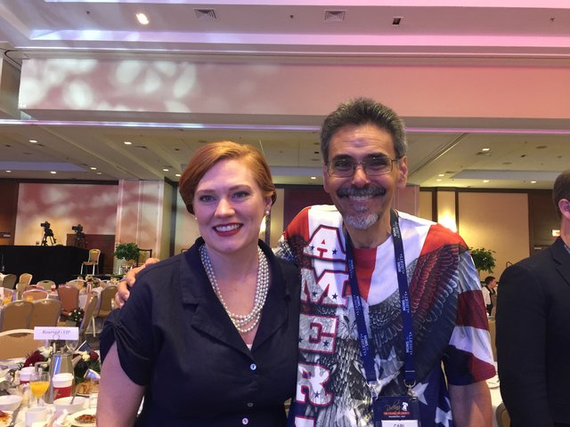 Saying hi to Marie - Photo