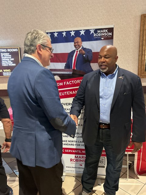 Mark Robinson Handshake - Photo