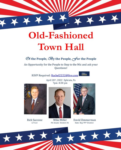 Old-Fashioned Town Hall Flyer - Photo